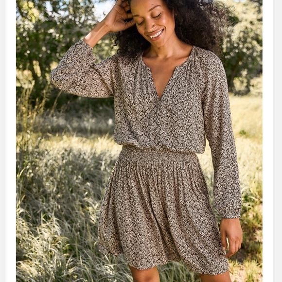 Faherty | Dresses | New Faherty Montara Mini Dress Dress Long Sleeve ...